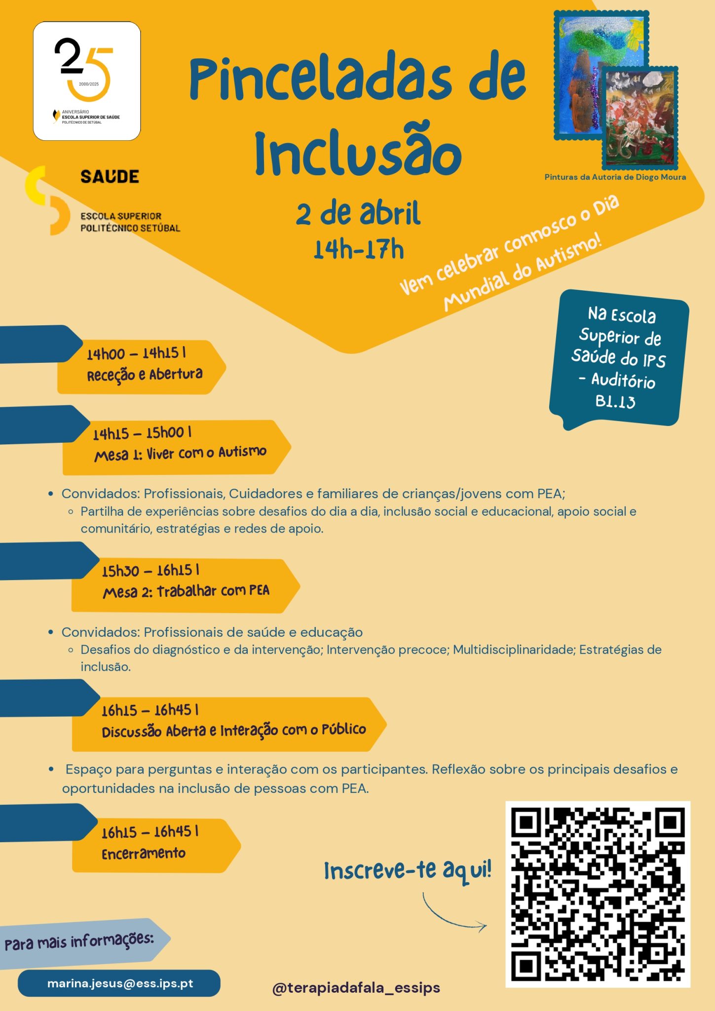 “Pinceladas de Inclusão” – Dia Mundial do Autismo – Escola Superior de ...